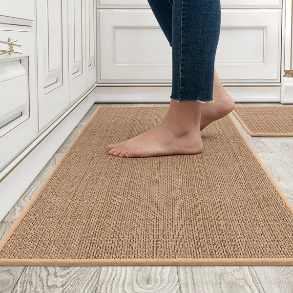 Latitude Run® Kitchen Rugs And Mats Washable [2 PCS],Non-Skid Natural ...
